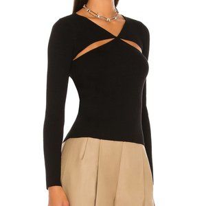 Line & Dot | Tops | Line And Dot Halo Cut Out Sweater Top Black New ...